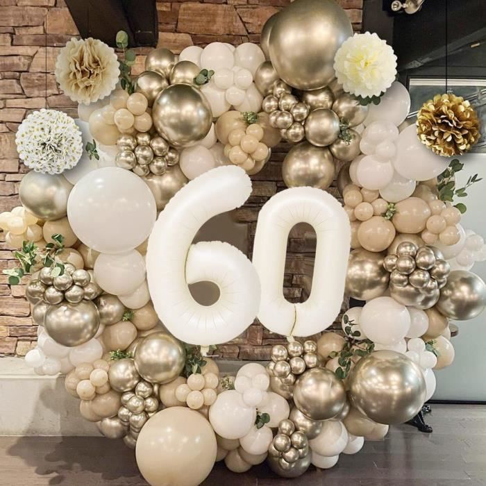 Decoration Anniversaire 60 Ans Femme, Deco 60 Ans Ballon, Deco ...