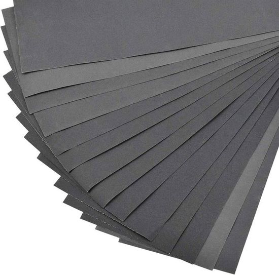 Papier de Verre Fin Bois Papier Abrasif Bois Outils de Ponçage,Humide ...