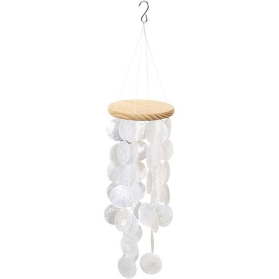 Arc-en-Ciel Capiz Shell Wind Chimes Outdoor Hanging Window Garden ...
