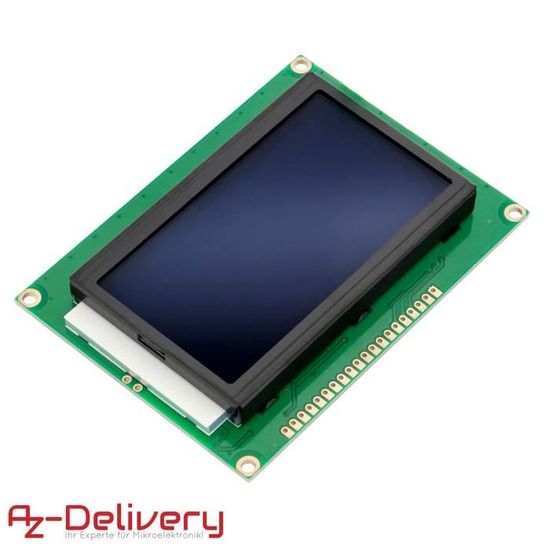 Barebones AZDelivery HD44780 12864 LCD module afficheur bleu 128 x 64 pixels display pour ...
