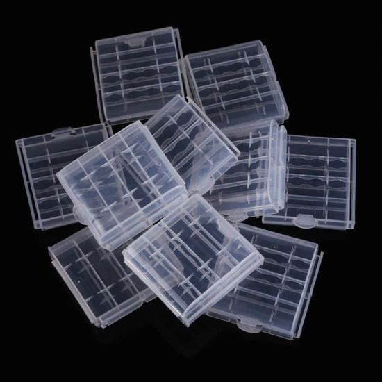 10 x boitier de pile Boite de rangement plastique pour votre rechange ...