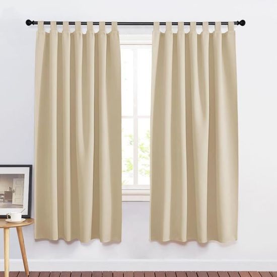 Beige Rideaux De Fenêtre - Double Rideau Chambre Thermiques Occultants ...