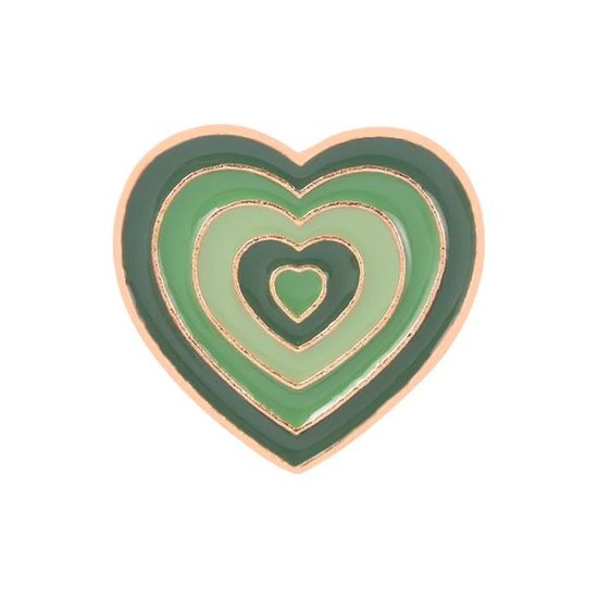 BROCHE,green heart--Broches en émail dégradé, drapeau de fierté ...