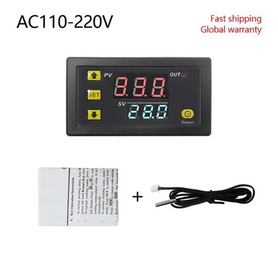 AC 110-220V -Thermostat numérique chauffage contrôle de refroidissement régulateur de ...