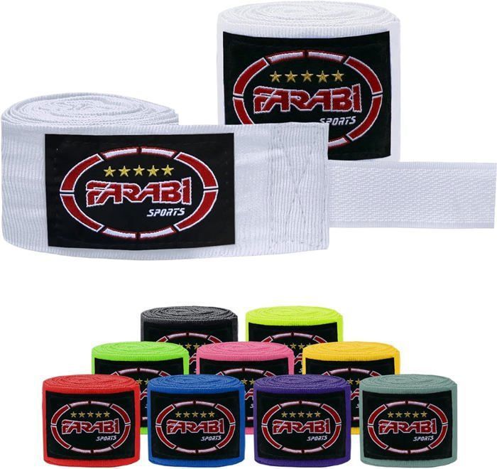 Bandes de Boxe - Farabi Sports - 3,7M - Polyester Spandex - Confort ...