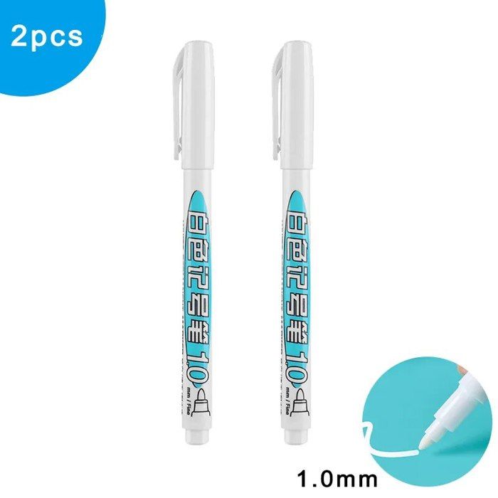 JIKUN 2 pièces stylo marqueur blanc huileux Graffiti stylos ...