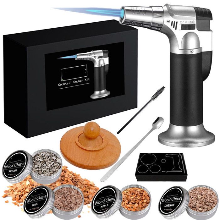Kit de fumage pour whisky cocktail, bourbon à l'ancienne avec 4 copeaux ...