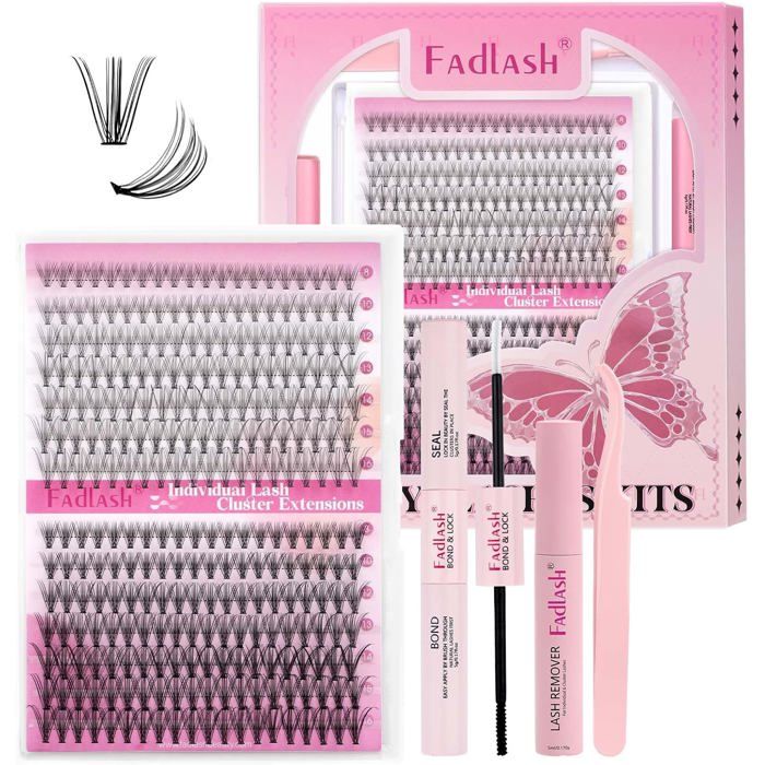 Kit Extension Cils Bouquet 10D 20D,280pcs Faux Cils Individuel 8-16mm C ...