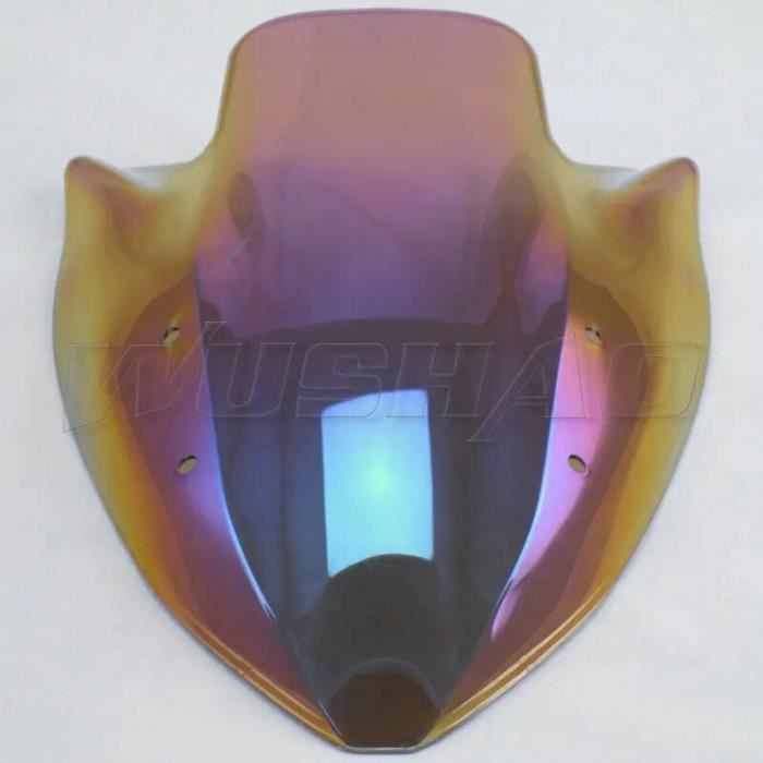 (Clear Iridium) Motorcycle Double bulle pare-brise Écran de pare-brise ...