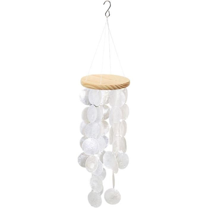 Arc-en-Ciel Capiz Shell Wind Chimes Outdoor Hanging Window Garden ...