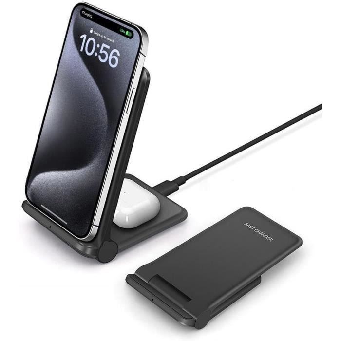 Chargeur À Induction 2 En 1 , Chargeur Sans Fil 20W Pliable Station De ...