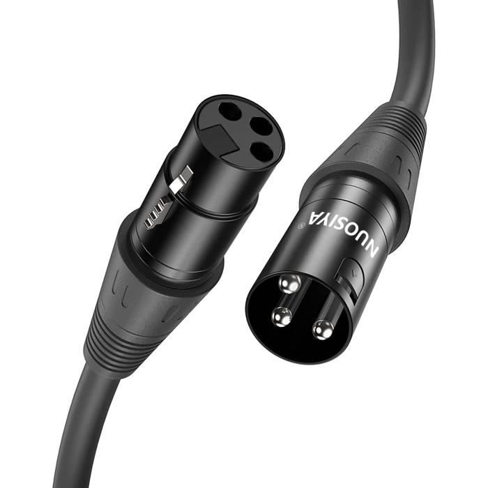Cable Xlr 2M 2 Paquet Cable Microphone Xlr Male Femelle Compatible Avec ...