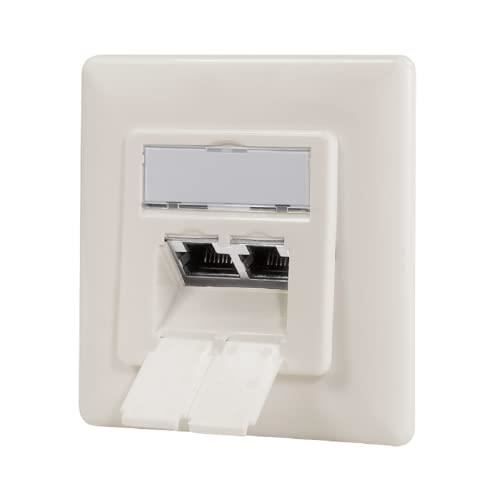 Prise réseau Cat.6A - LOGILINK - 2 X RJ45 - Blanc - Electrique - A ...