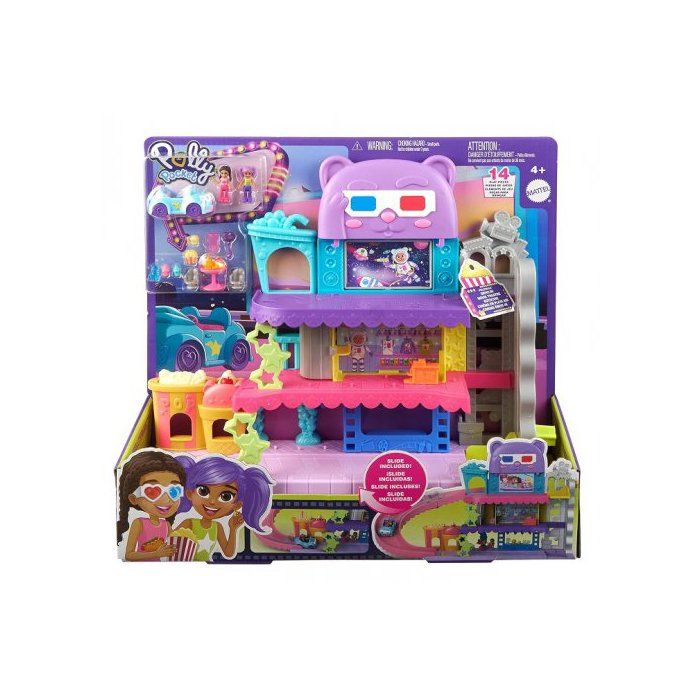 Coffret multiplexe cinema Polly Pocket - Avec Mini poupees, voiture ...