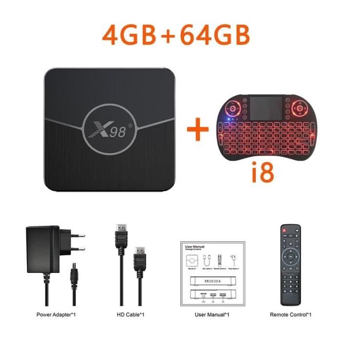 X98 Plus Amlogic-S905W2 Smart TV Box,Décodeur,Lecteur multimédia ...