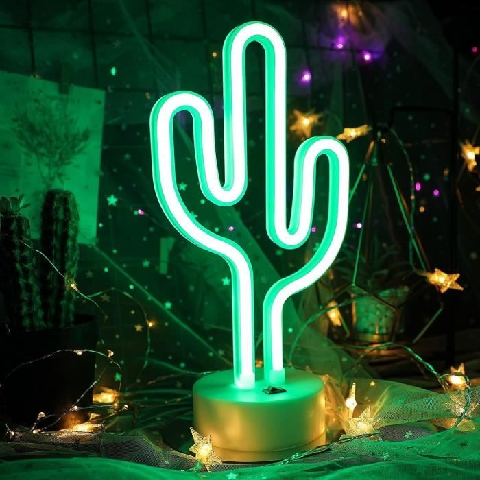 Cactus Neon Light, Led Neon Light Sign Pour Badroom Neon Signs Batterie ...