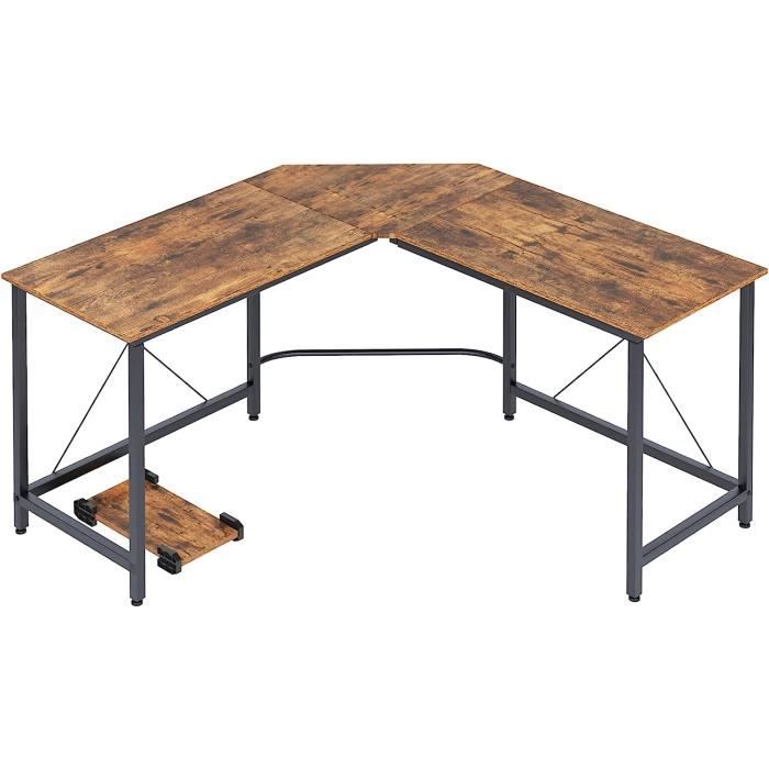 SogesHome table d'angle table d'ordinateur table de jeu forme L 150 cm ...