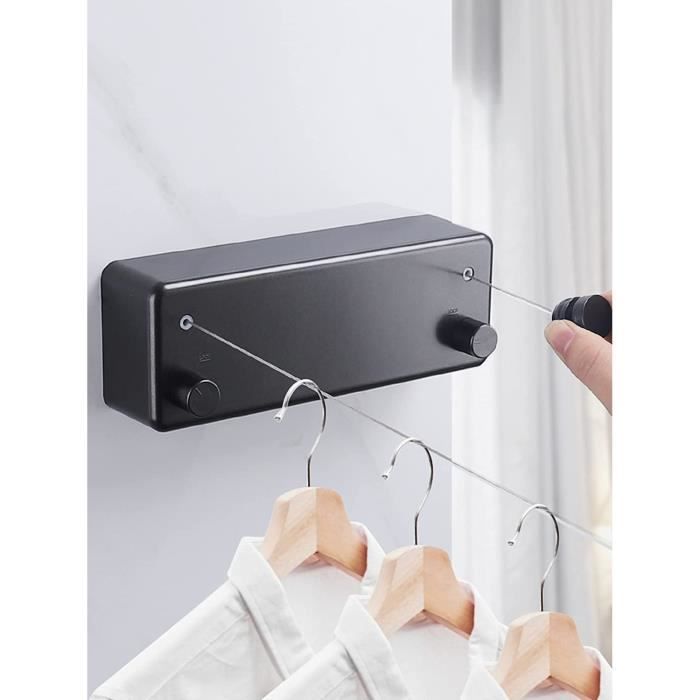 HSCDQ Corde à Linge Rétractable Exterieur 2 Fils Corde a Linge ...