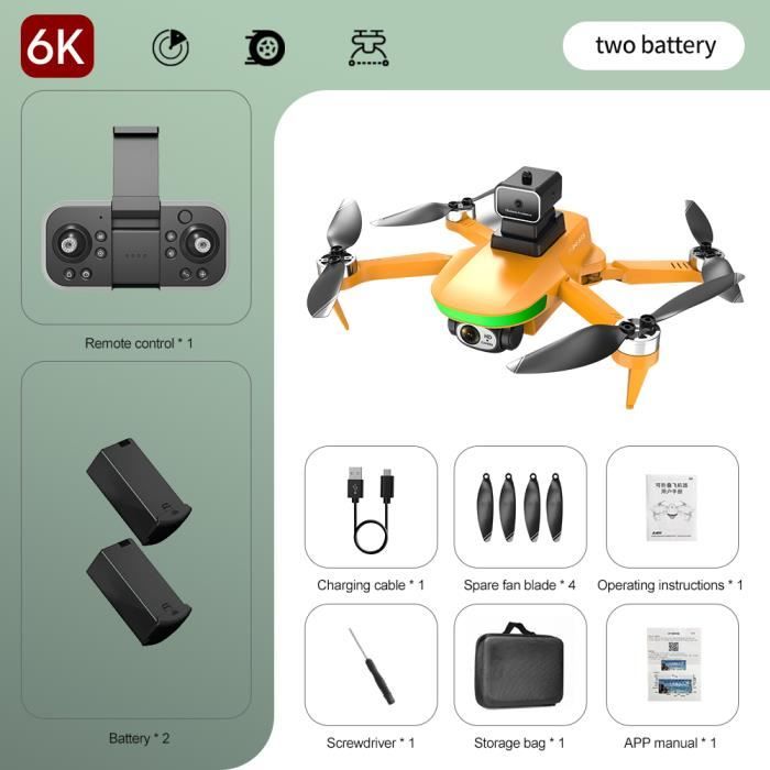 6K dual camera-2B11 Mini Drone S5S 4K 6K double caméra HD, eviter les ...