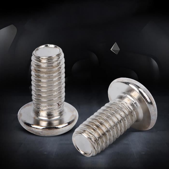 50pcs vis d'assemblage semi-circulaire tête de champignon en acier ...