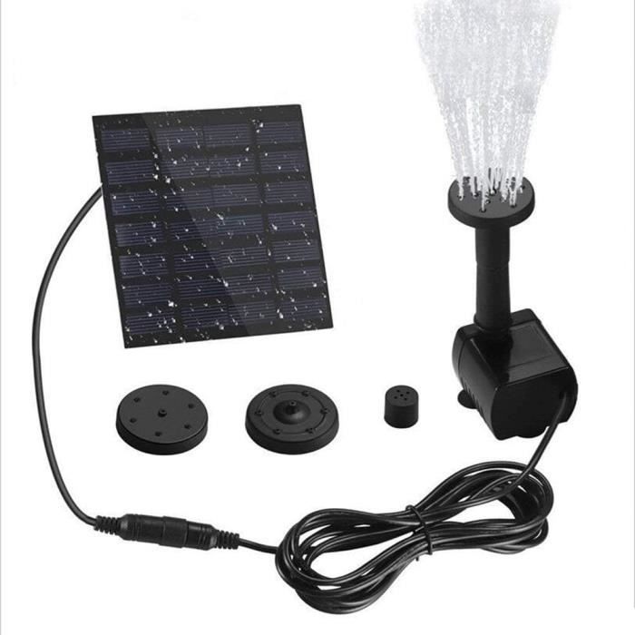 Pompe De Fontaine Solaire, Pompe Solaire De Bassin 1.2W 180L - H, Avec ...