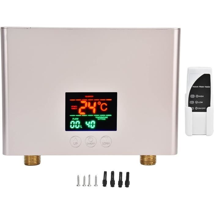 Chauffe-Eau Sans Réservoir Électrique, 5500W 220V Mini Chauffe-Eau Instantané Électrique Sans ...