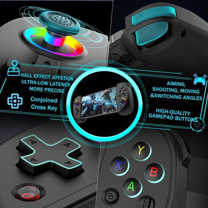 Manette Mobile Sans fil Bluetooth Pour iPhone/Android/PC/Switch/PS4 ...