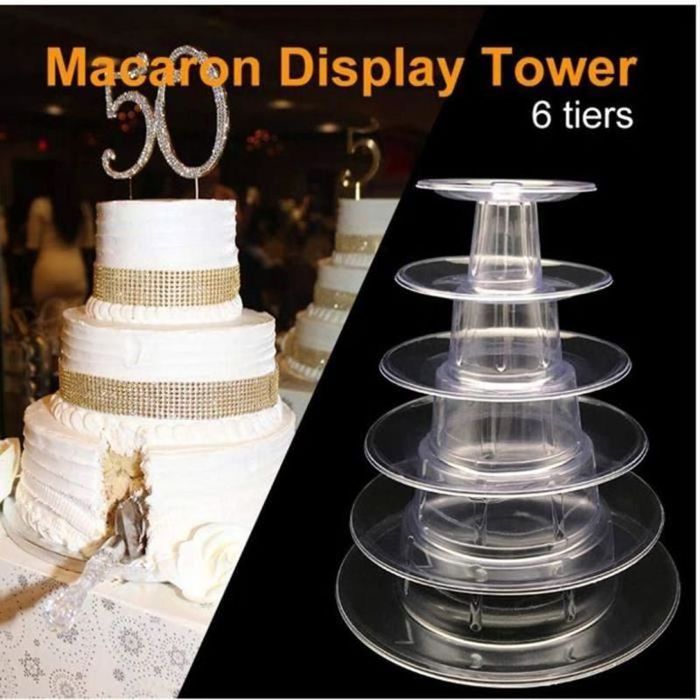 6 Titulaire Ronde Macaron Support Tiers Multifonction Cookie Dessert ...