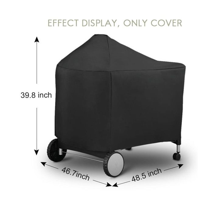 Housse de barbecue 124 x 65 x 101 cm, protection extérieur en polyester ...