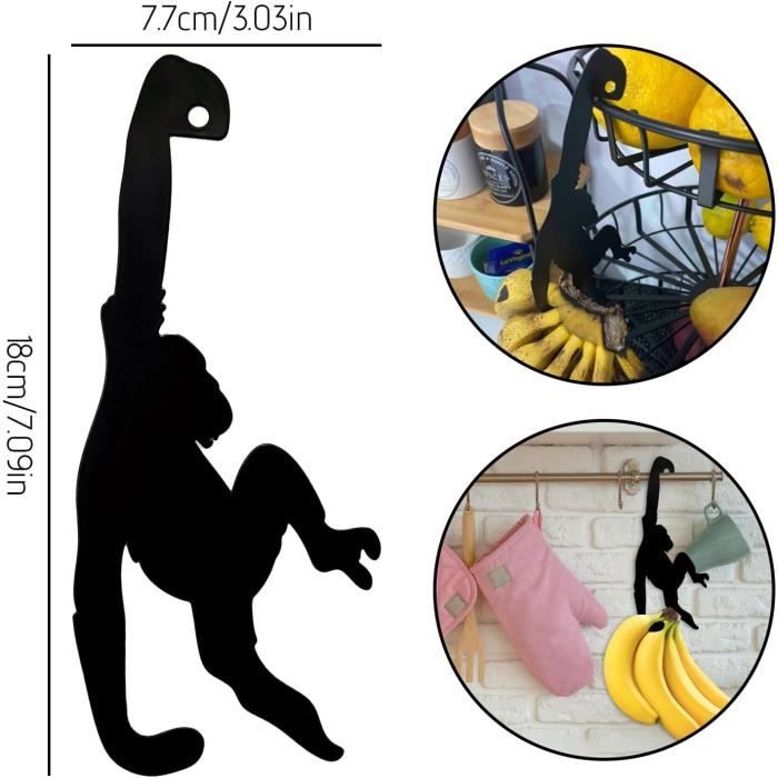 Zliger Support Banane Singe, 3 Pcs Support Pour Bananes Support Banane ...