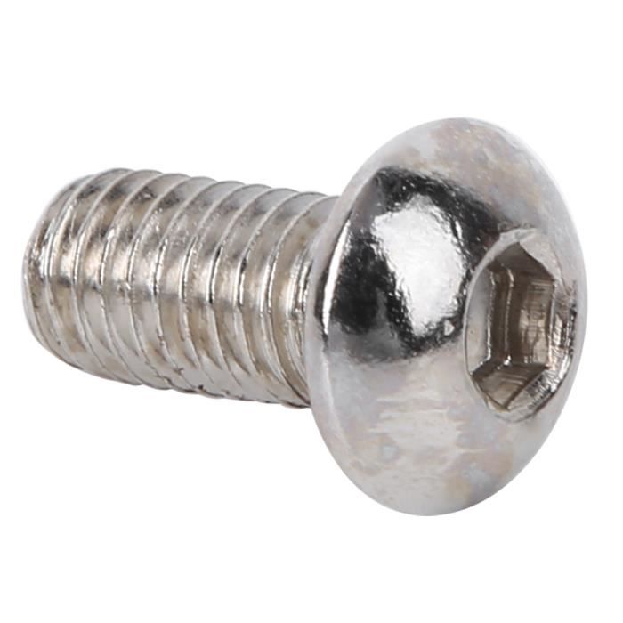 50pcs vis d'assemblage semi-circulaire tête de champignon en acier ...