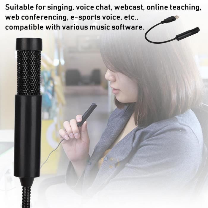 SF-558 Microphone à Double Condensateur Filaire USB Microphone Externe ...