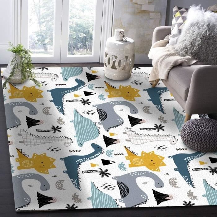 Tapis Salon Dessin Animé, Animal, Mignon, Griffonnage, Dinosaure Tapis ...