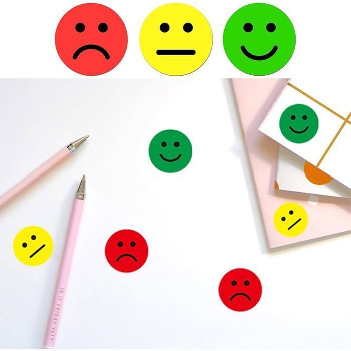 600 Gommette Smiley Enfant Autocollant Sticker Élèves pour Tableau de ...
