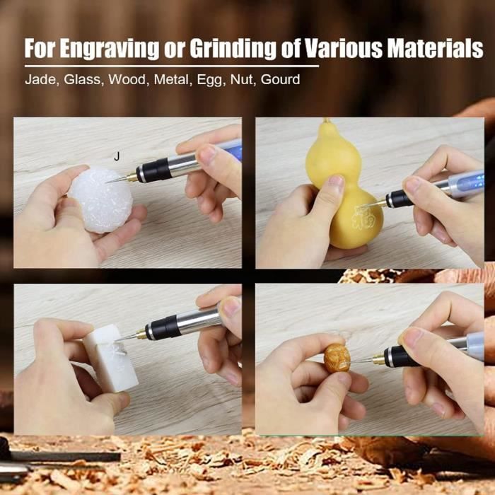 Outil de gravure - CHICHENG - A329 - Stylo sans fil - Vitesse réglable ...