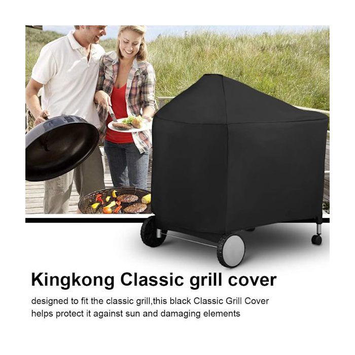 Housse de barbecue 124 x 65 x 101 cm, protection extérieur en polyester ...