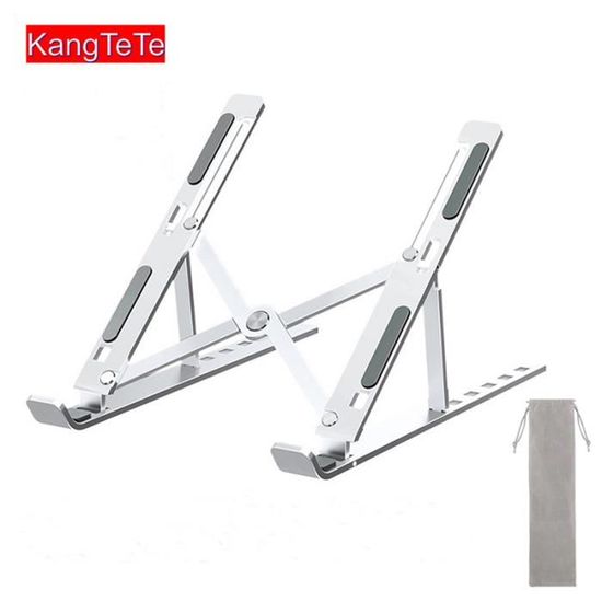 Argent-Support pliable pour ordinateur portable, socle en alliage pour ...