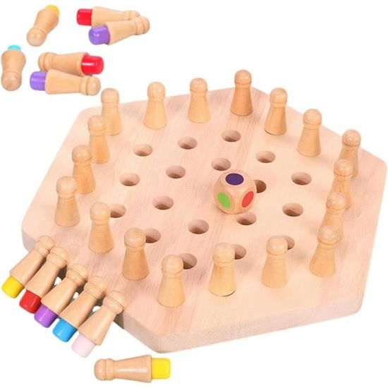 Jeu De Mémoire En Bois, Jeu D'Échecs Memory Match Stick, Jeux De ...