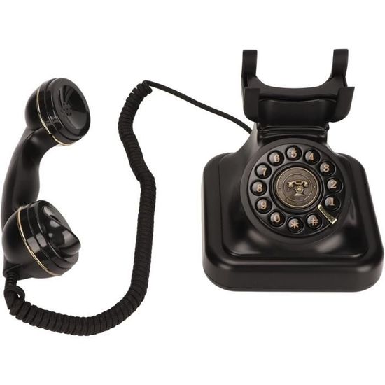 Téléphone Filaire Rétro,Téléphone Fixe Filaire Vintage Avec Bouton De ...