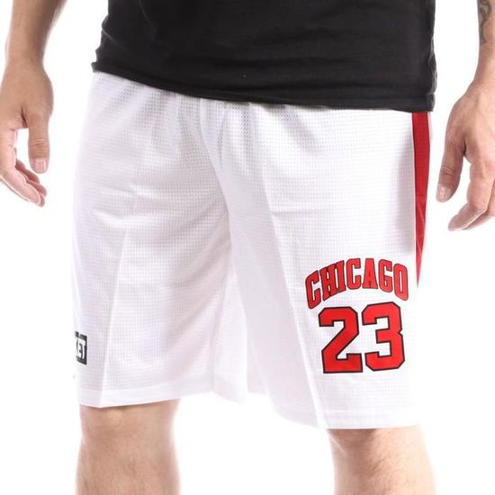 Short basketball Blanc Homme Sport Zone Chicago Bulls - Cdiscount Sport