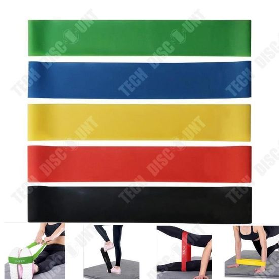 TD® Bande de résistance en latex naturel bande élastique fitness hip ...