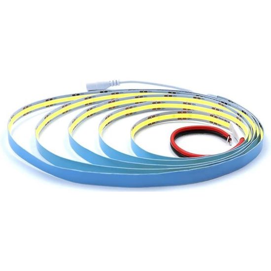 2M Bande Led Cob 12V Blanc Froid 6000K Bande Lumière Cob Ruban Led Dimmable Haute Densité ...