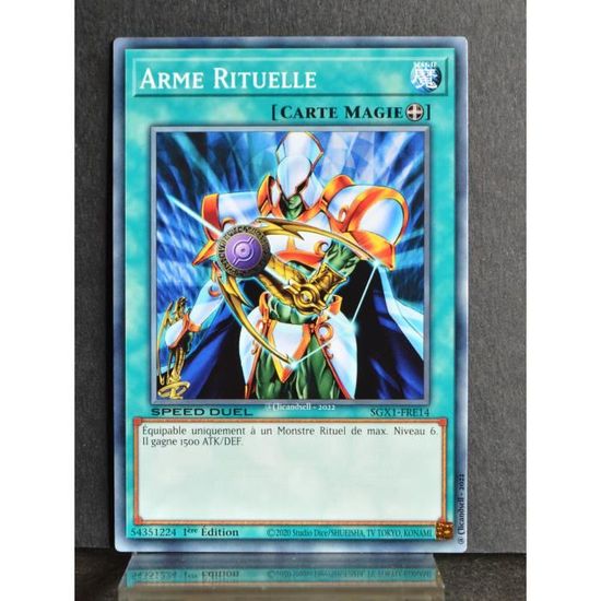 Carte YU-GI-OH SGX1-FRE14 Arme Rituelle NEUF FR - Cdiscount Jeux - Jouets