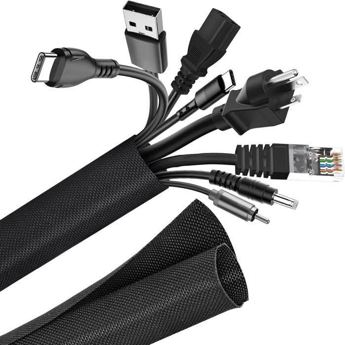 3M 3M Gaine Cable Informatique Noir, Manchon de Cable Gaine, Nylon ...