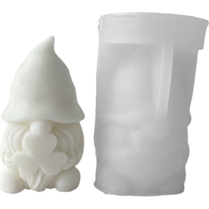Moule en silicone 3D en forme de gnome de Noël, moule en silicone pour ...