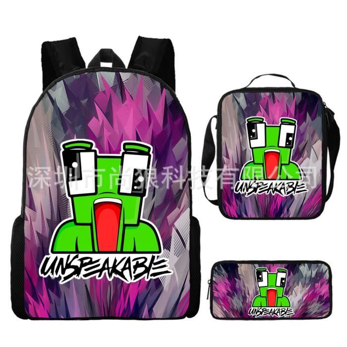 UNSPEAKABLE Cartoon Backpack Three Piece 18 Trendy Large Capacity Dirty ...
