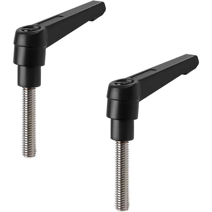 Poignée Levier Serrage M8, 2pcs Vis de Poignée à Levier Noires, Poignée ...