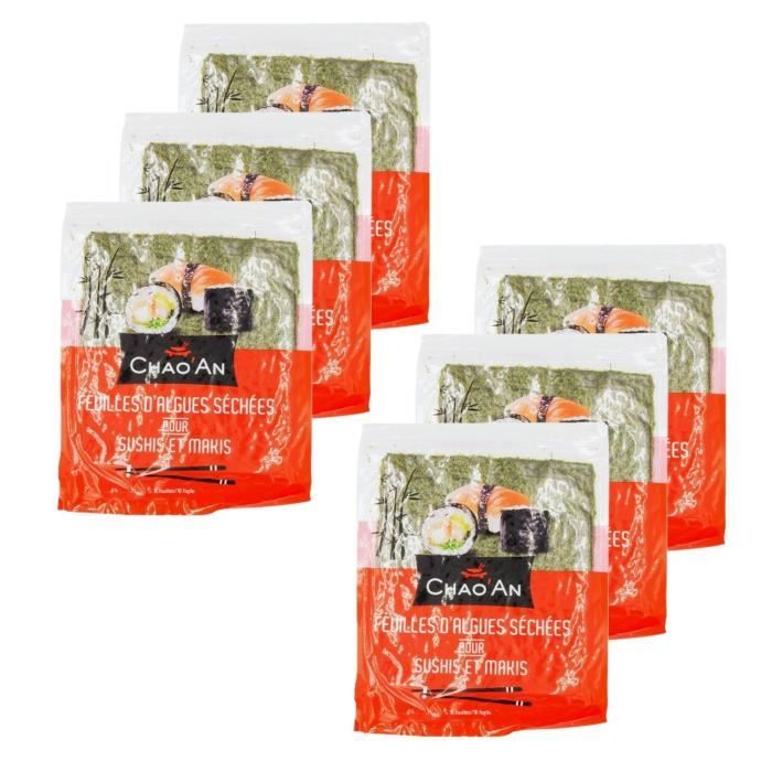 Chao'an - Lot 6x Algues séchées - 10 feuilles - Sachet 28g - Cdiscount ...