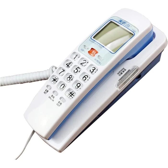 Téléphone Mural Avec Fil - Téléphone Filaire, Sans Piles, Mur De Bureau ...