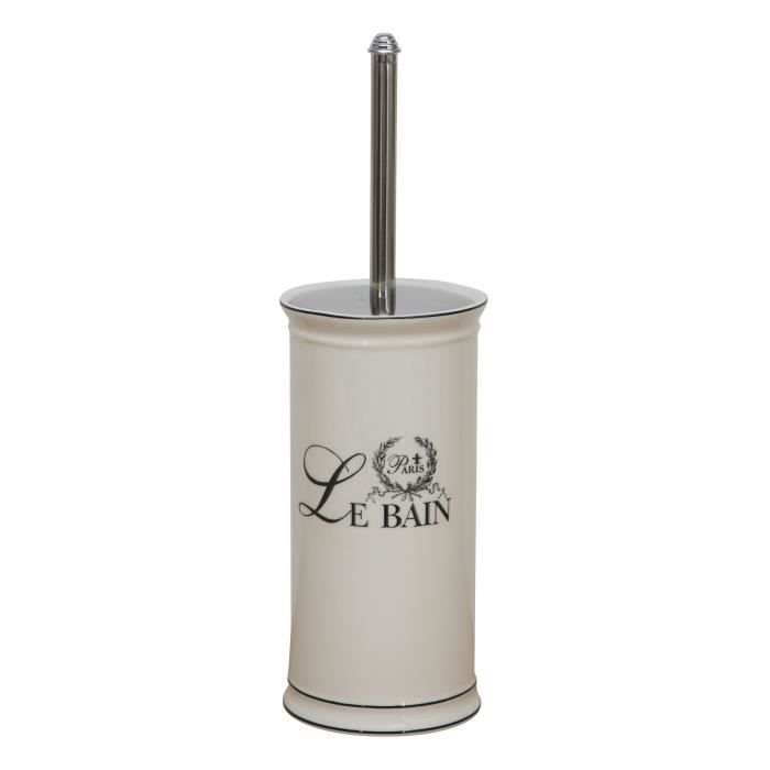 PORTE-BALAI DE TOILETTE EN PORCELAINE BLANCHE DÉCORÉE 'Le Bain Paris ...